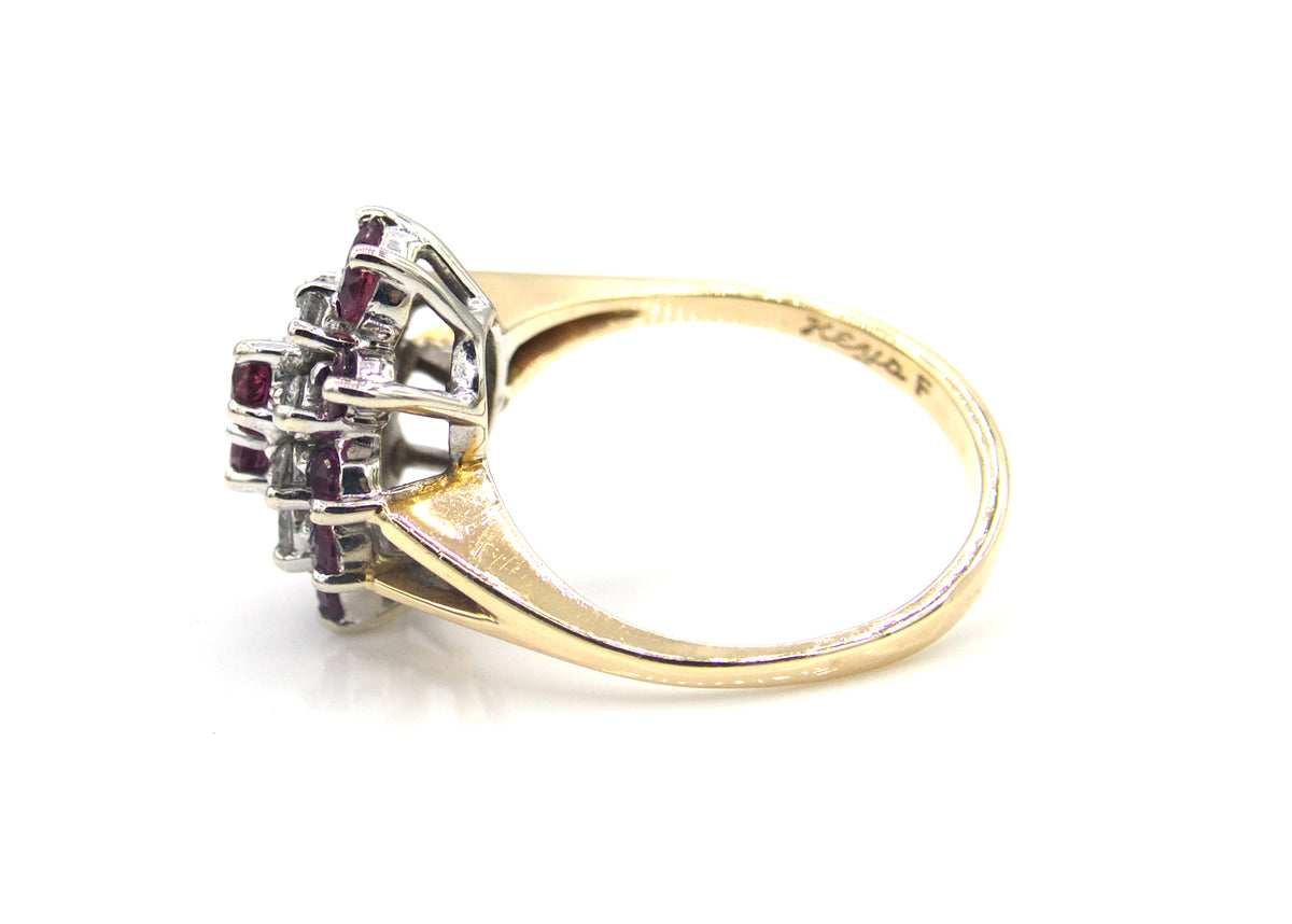 Ruby Diamond Cluster Ring – Ben Moses Jewelry